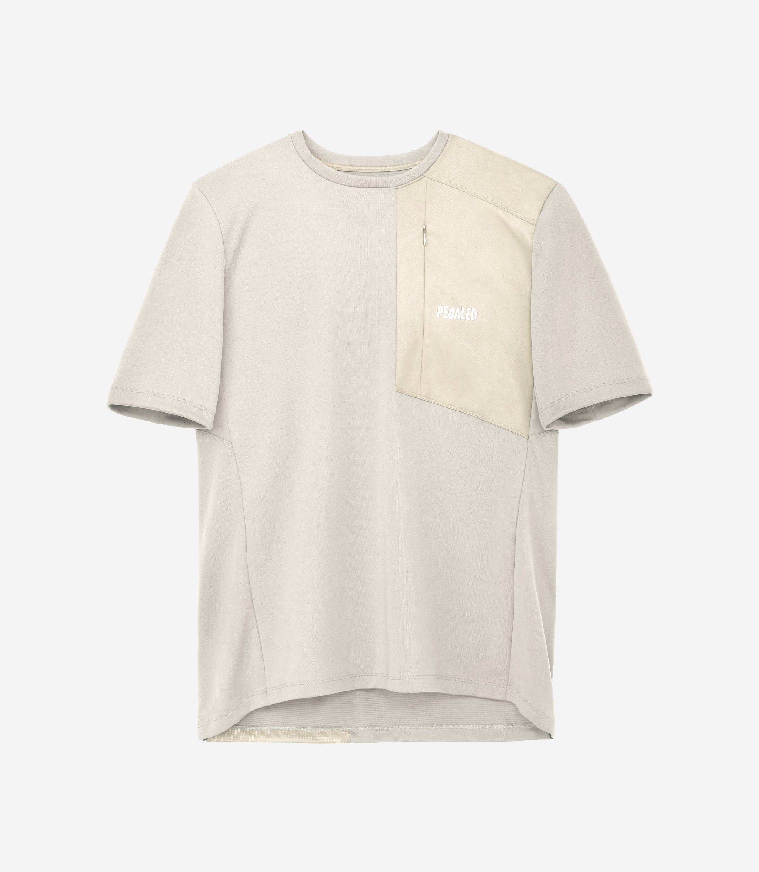 Men's Beige Summer Merino Cycling Tee | Odyssey | PEdALED