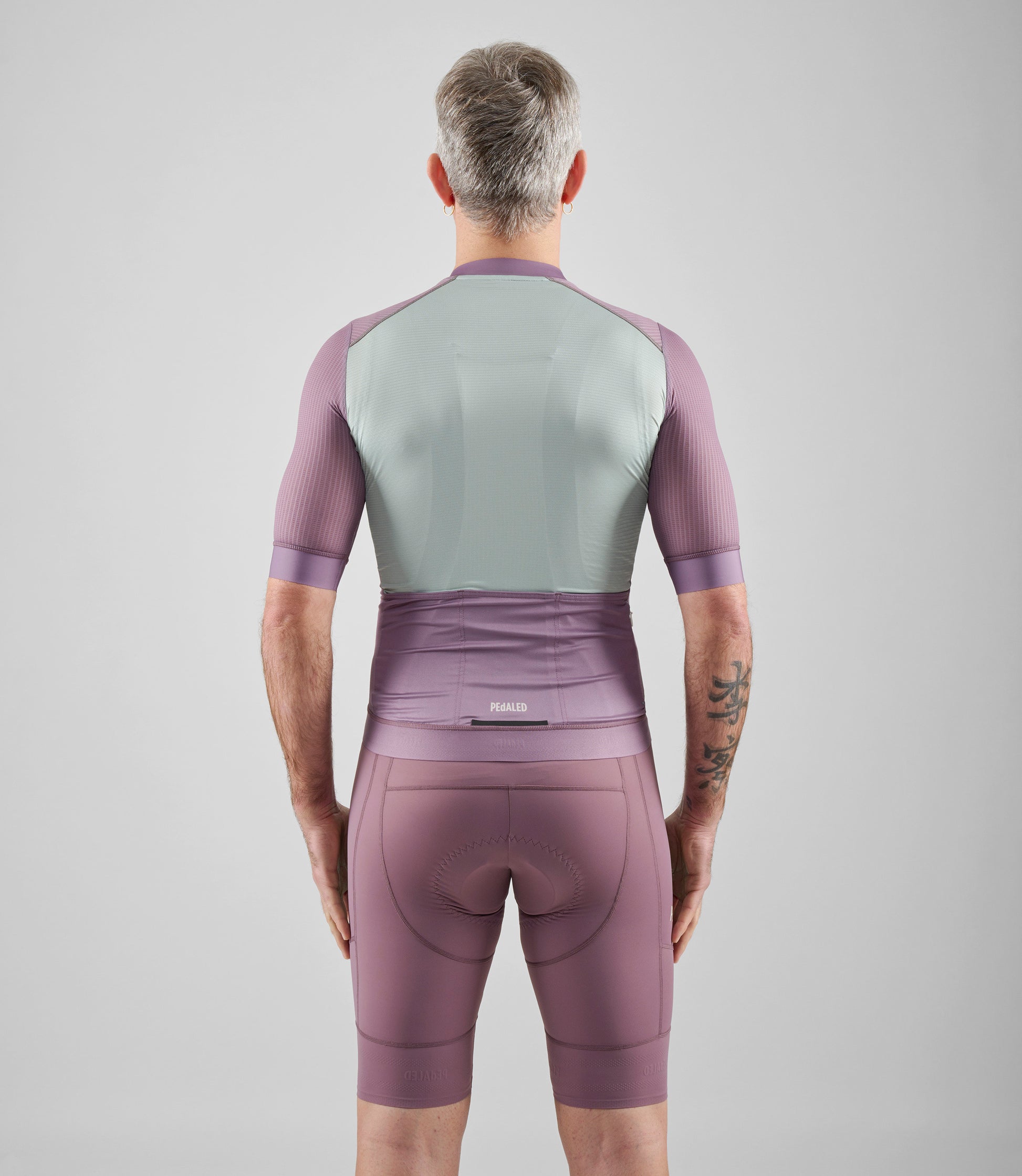 Short Sleeve Summer Cycling Jersey Lilac for Men | PEdALED