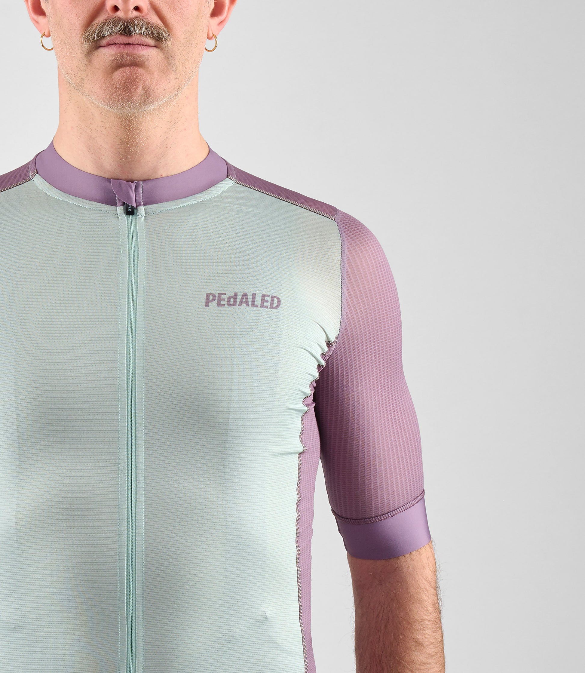 Short Sleeve Summer Cycling Jersey Lilac for Men | PEdALED