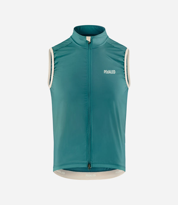 Windproof Bike Cycling Vest Teal for Men | PEdALED