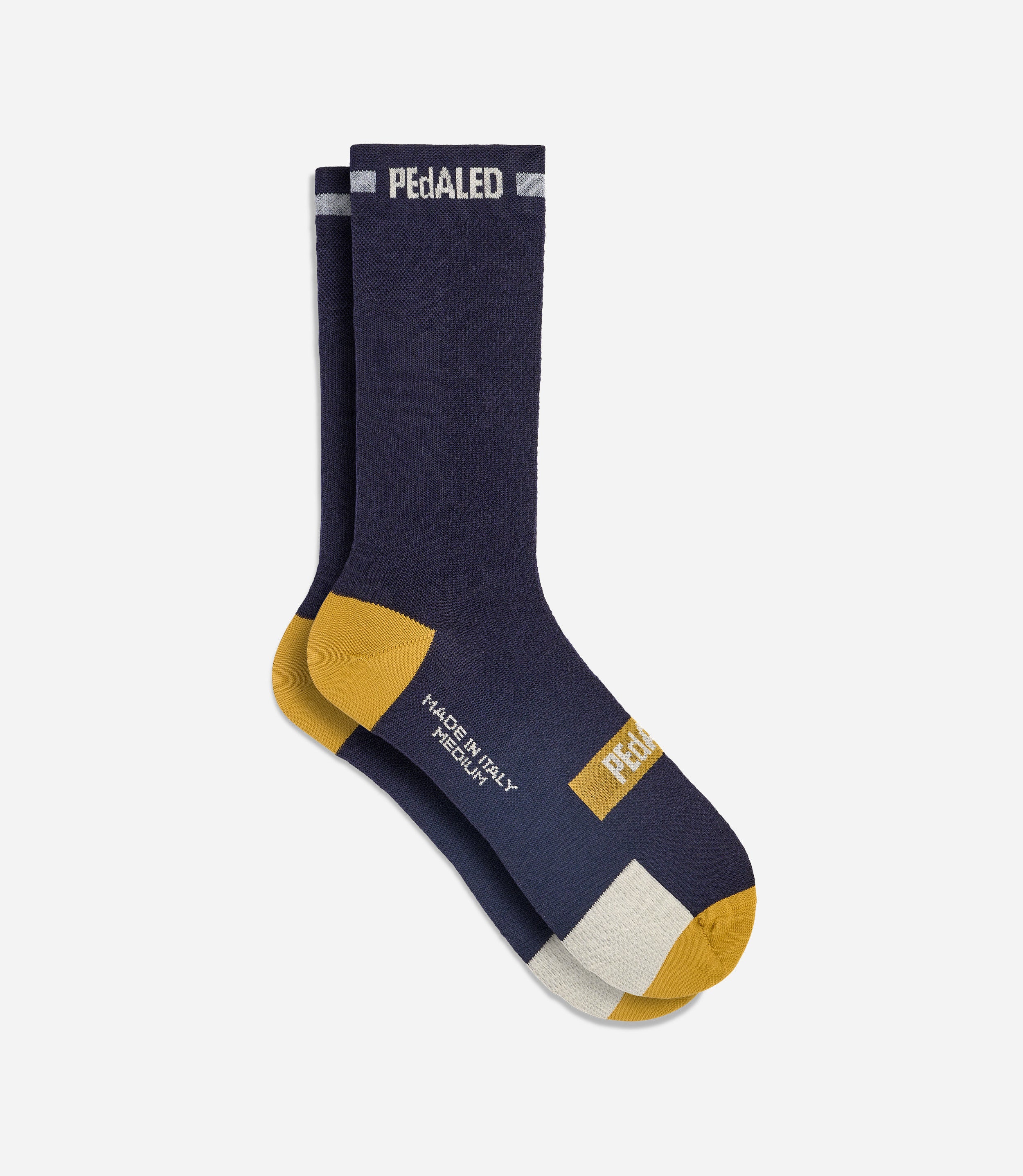 Navy Merino Reflective Socks | Odyssey | PEdALED